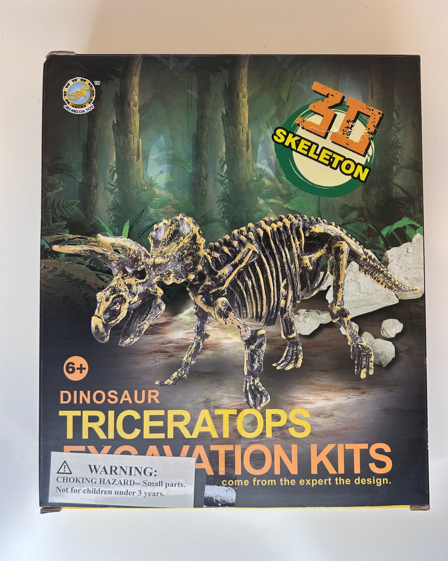 3D Triceratops Skeleton Dinosaur Collection Excavation Kit New in Box ...